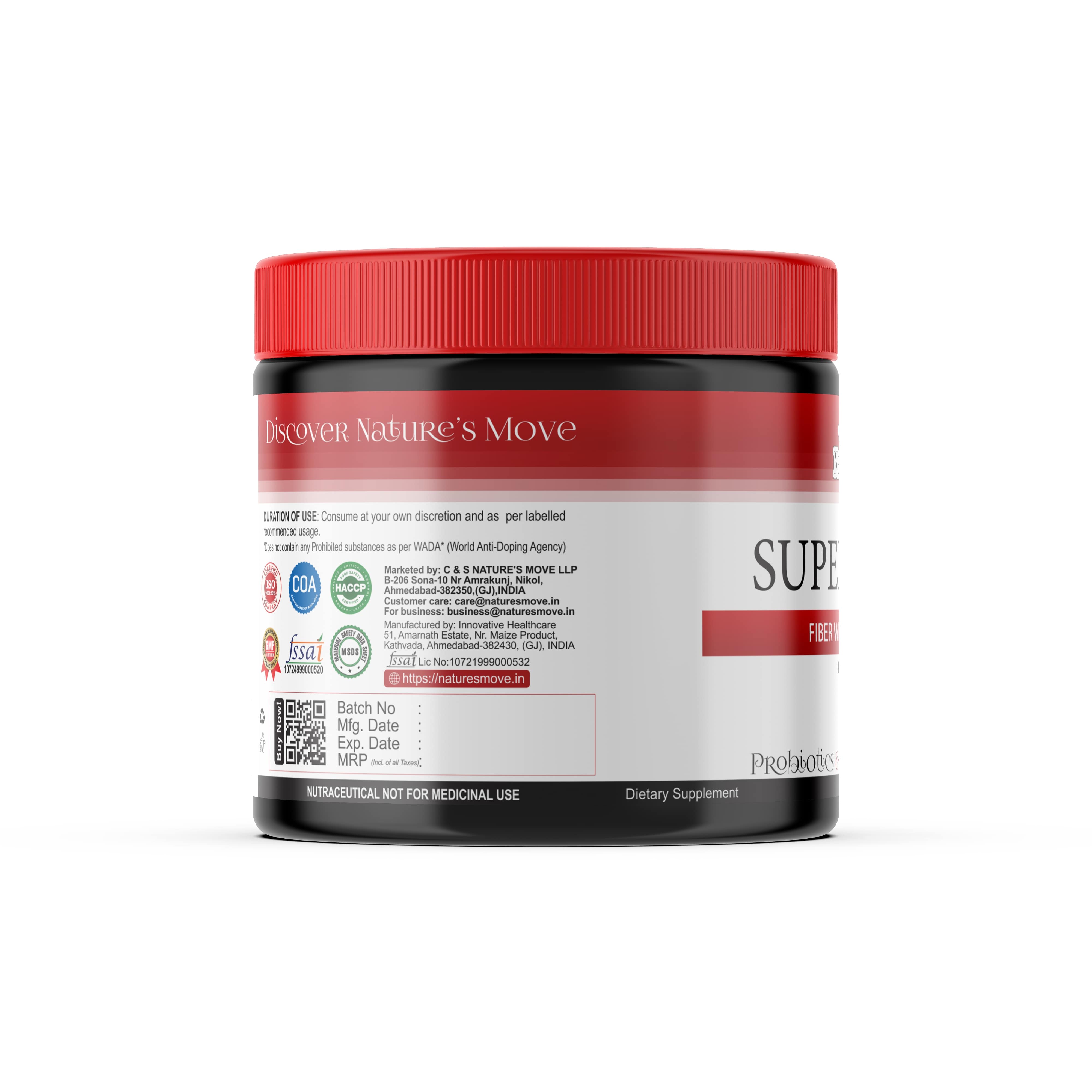 Nature's Move Super Fiber Powder 250g | Digestive Health, Prebiotic ...